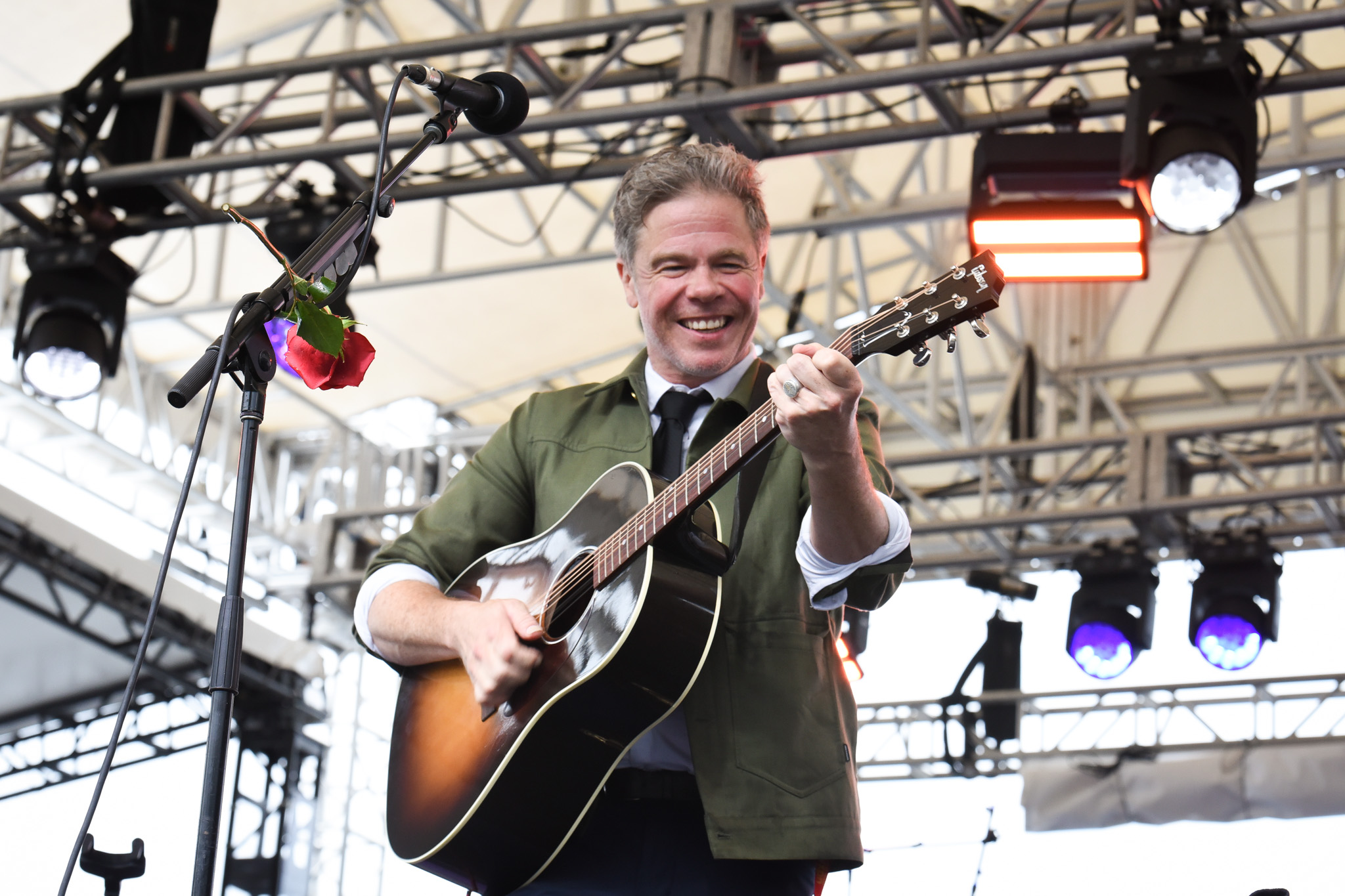 Clouds parted for Josh Ritter’s solo performance on the River Stage - WXPN | Vinyl At Heart