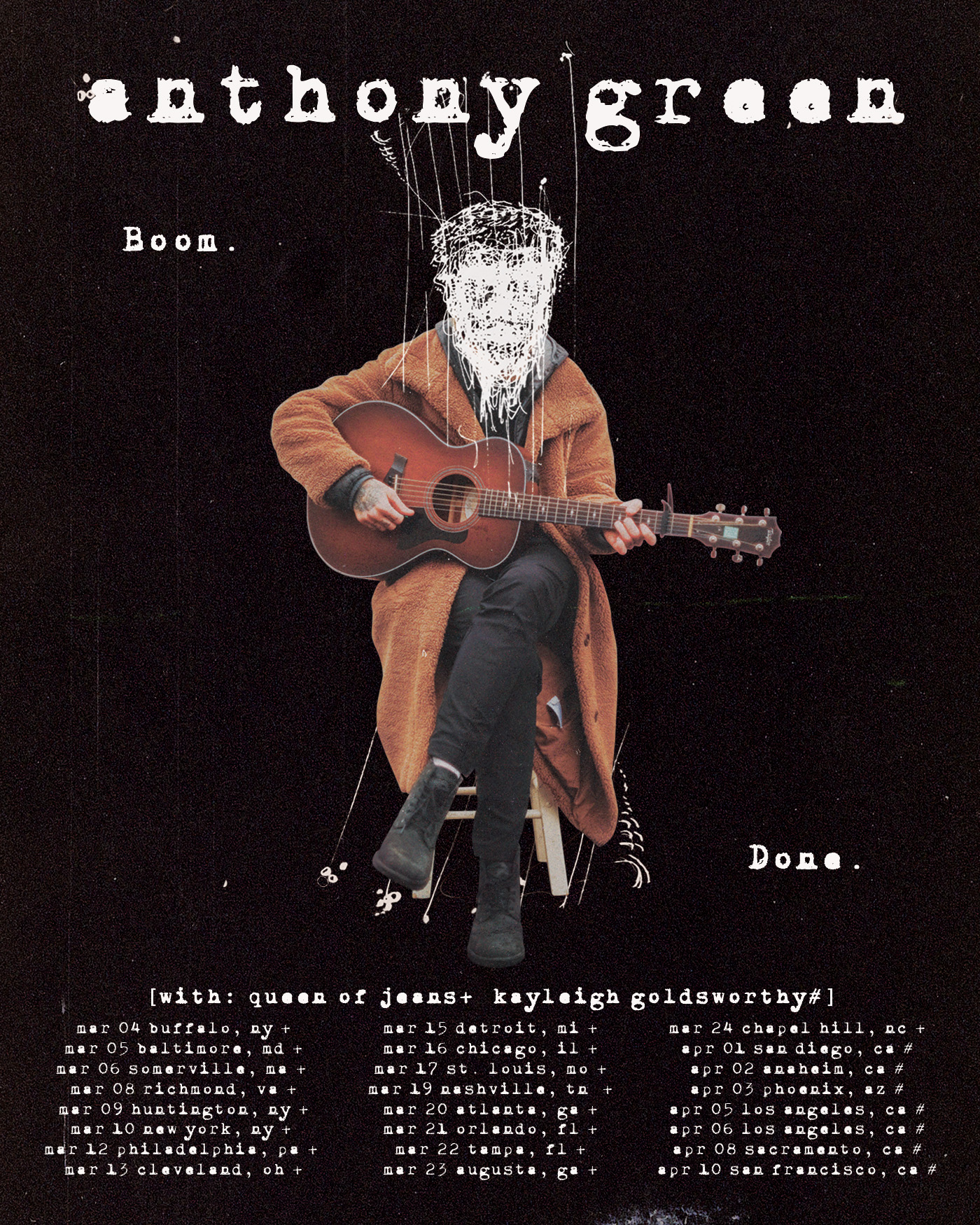 Anthony Green is taking 'Boom. Done.' on the road with Queen of Jeans ...