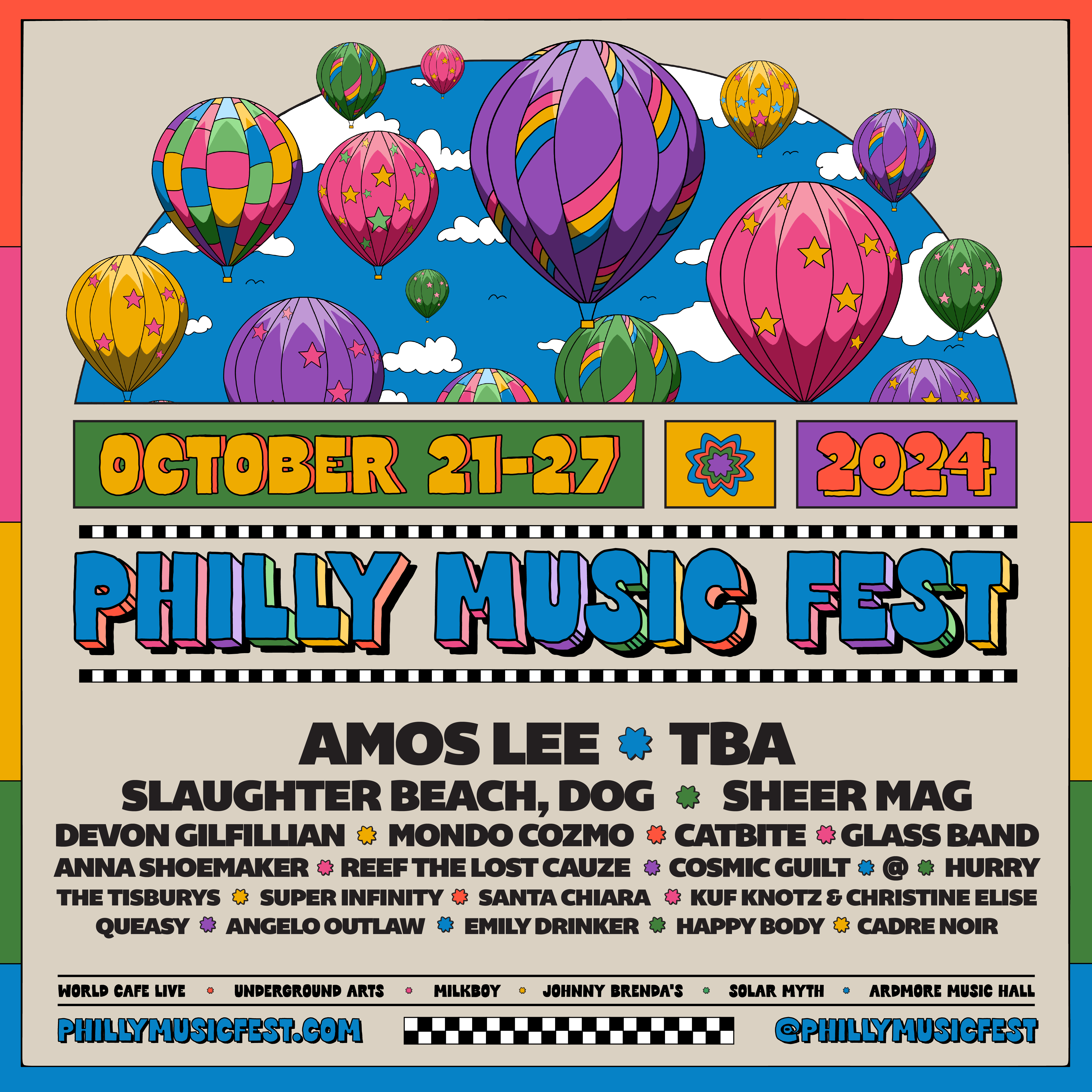 Amos Lee, Slaughter Beach, Dog, Devon Gilfillian, Sheer Mag and more ...