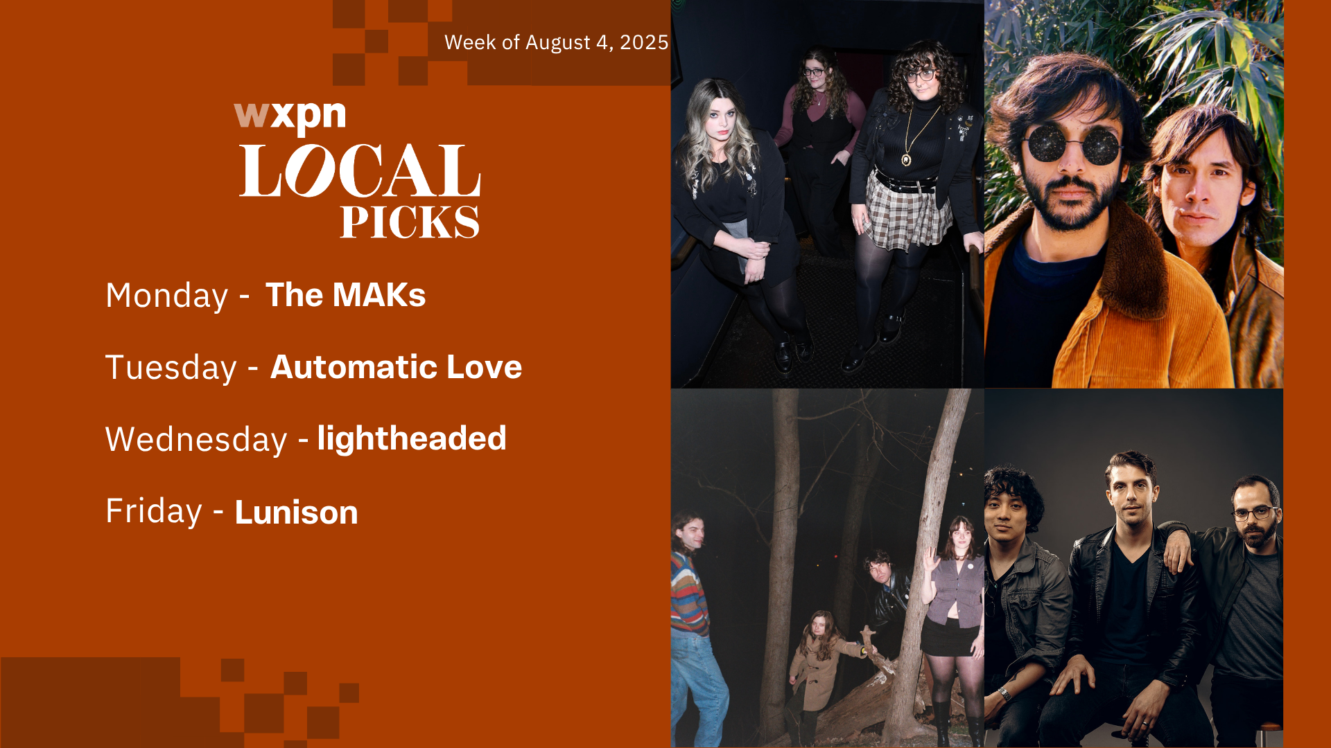 WXPN Local Picks - Week of August 4, 2025 - WXPN | Vinyl At Heart